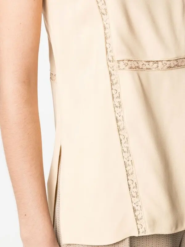 Chloé Lace-trim High-low Camisole