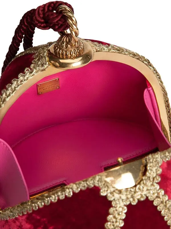 Dolce & Gabbana Velvet-effect Tassel Clutch