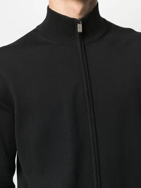 Canali Funnel Neck Zip-up Jumper