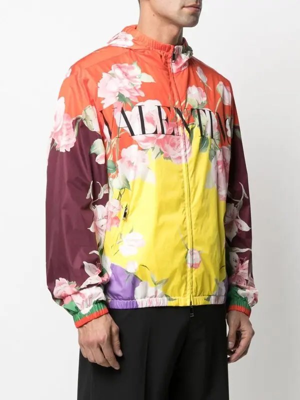 Valentino Garavani Floral-print Hooded Jacket