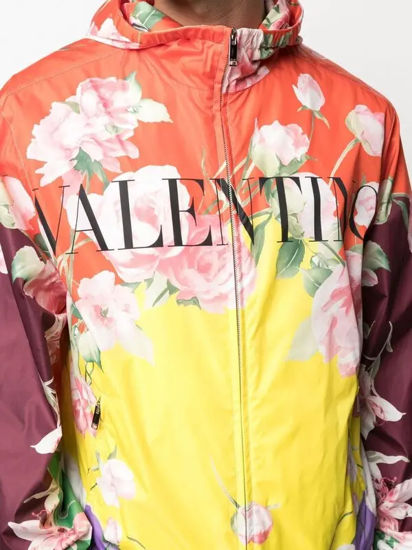 Valentino Garavani Floral-print Hooded Jacket