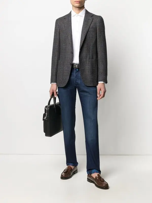 Fedeli Plain Button-down Shirt - White