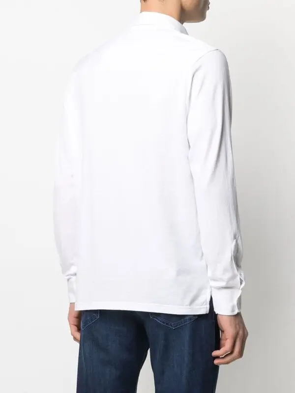 Fedeli Plain Button-down Shirt - White