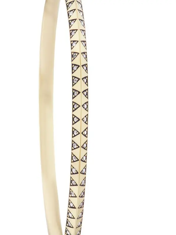 Harwell Godfrey 18kt Yellow Diamond Hoop Earrings