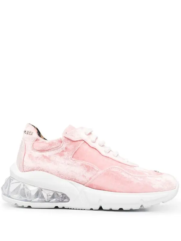 Philipp Plein Velvet Low-top Sneakers - Pink