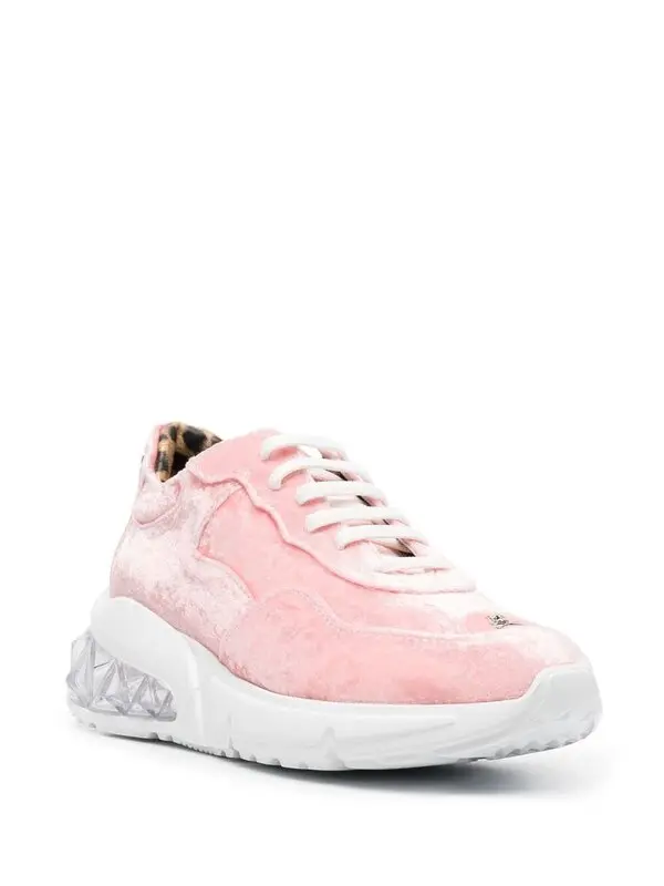 Philipp Plein Velvet Low-top Sneakers - Pink