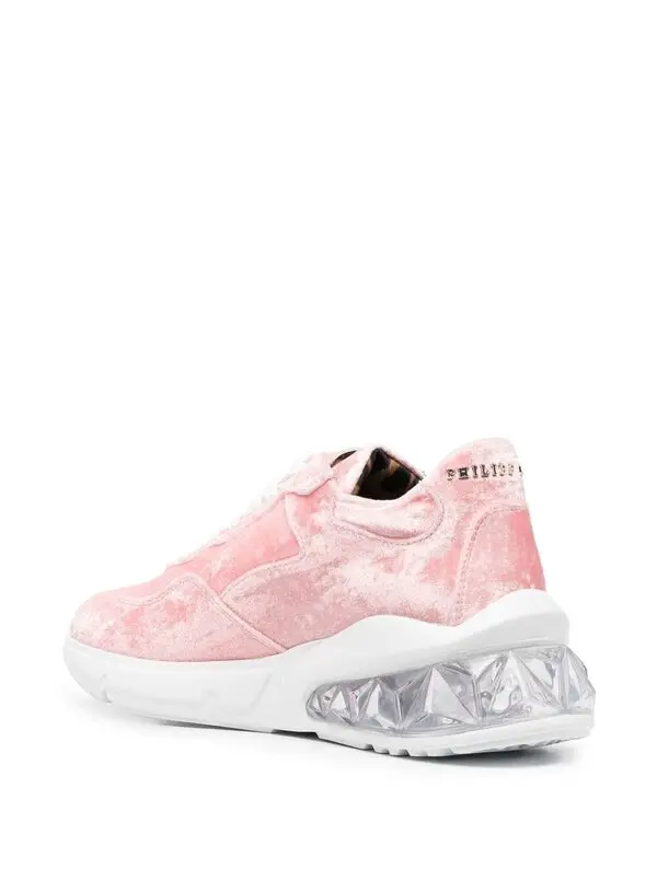 Philipp Plein Velvet Low-top Sneakers - Pink