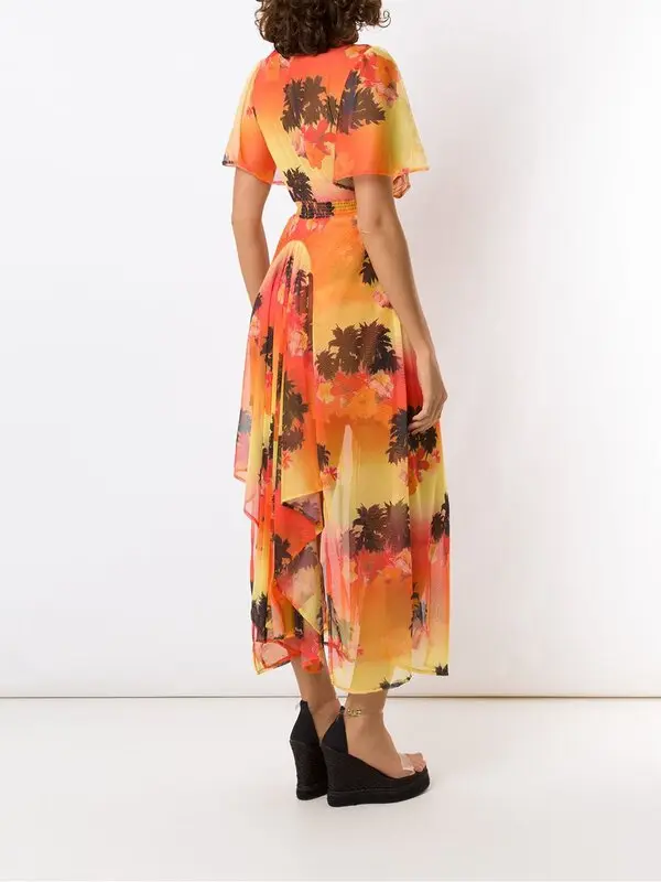 AMIR SLAMA Half-sleeves Long Dress