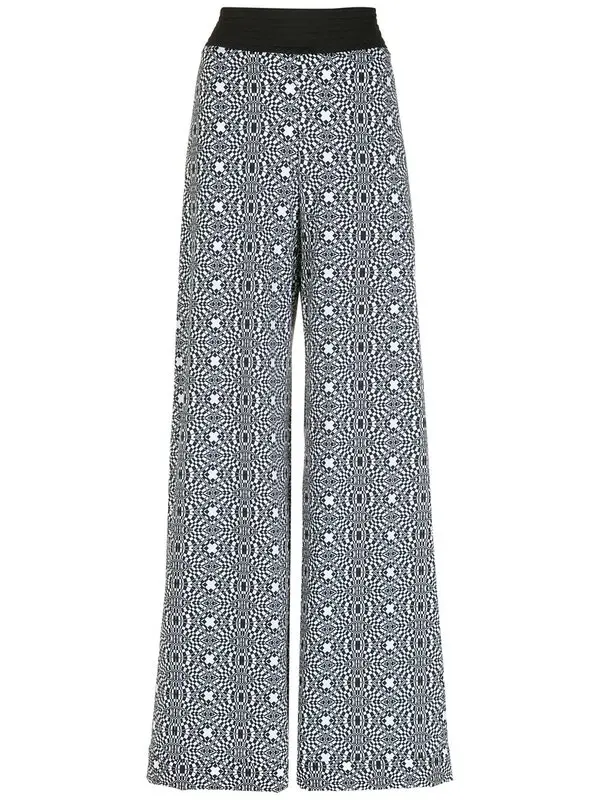 AMIR SLAMA Printed Wide-leg Trousers