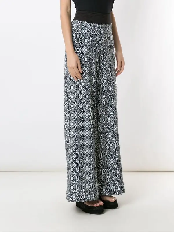 AMIR SLAMA Printed Wide-leg Trousers