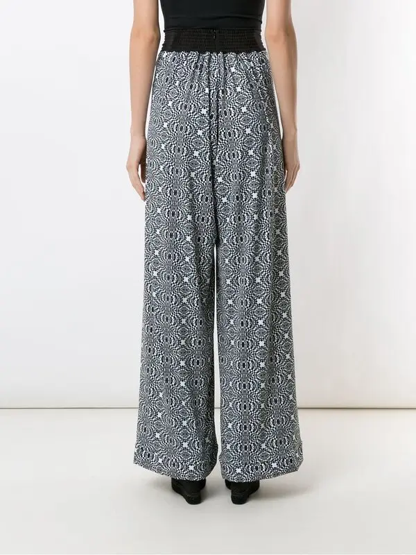 AMIR SLAMA Printed Wide-leg Trousers