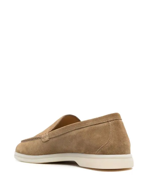 SCAROSSO Ludovica Suede Loafers - Neutrals