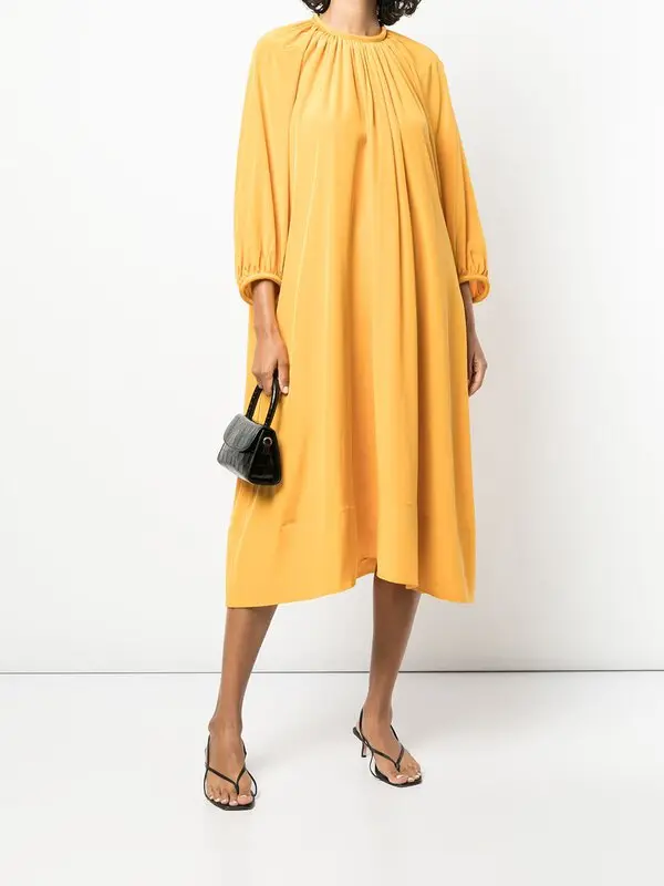 tibi gold dress Tibi Dress – Silk Taffeta – Dress – by SUE SARTOR XL main image 0