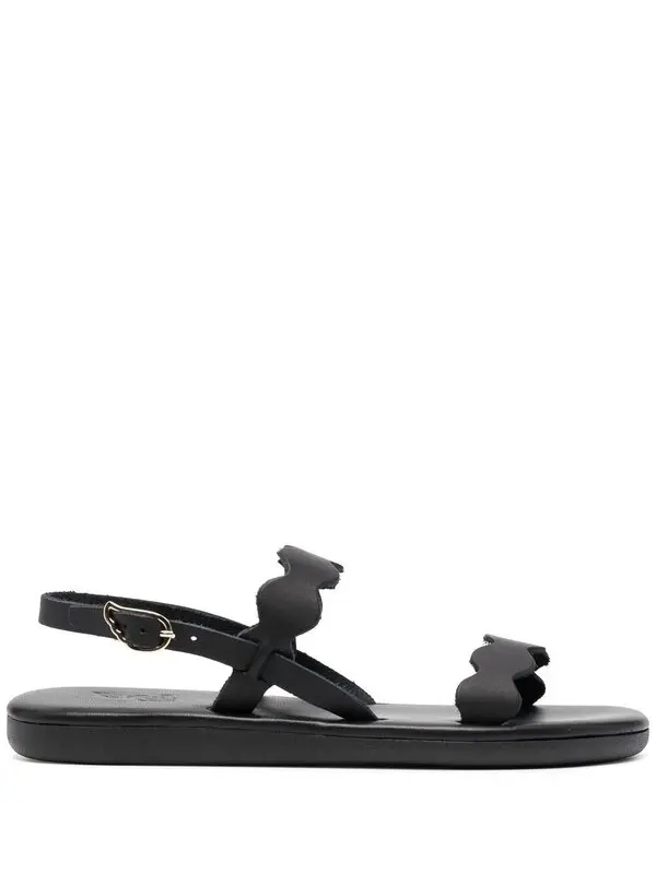 ANCIENT GREEK SANDALS Afro Strap Sandals - Black