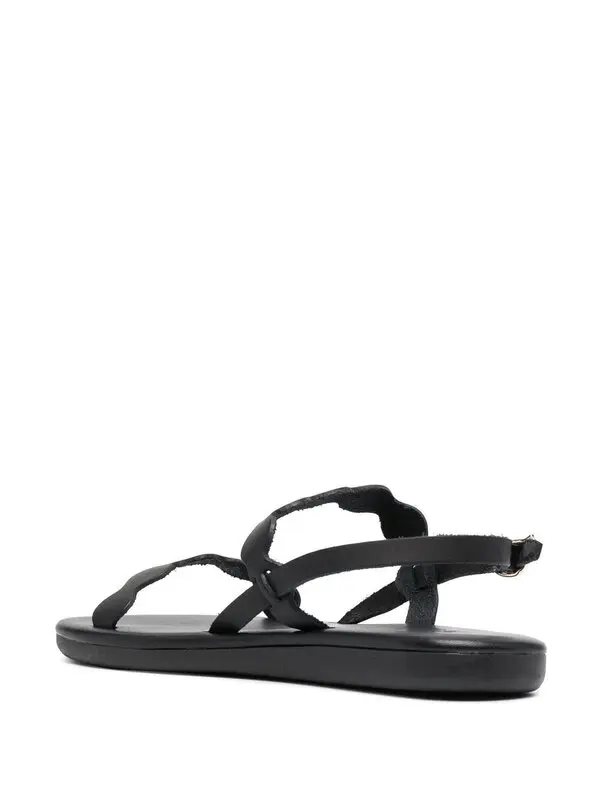 ANCIENT GREEK SANDALS Afro Strap Sandals - Black