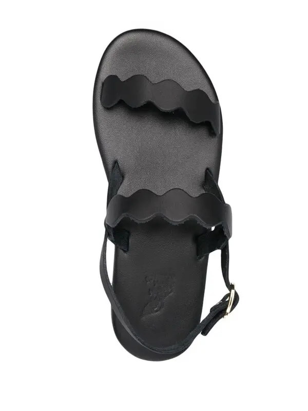 ANCIENT GREEK SANDALS Afro Strap Sandals - Black
