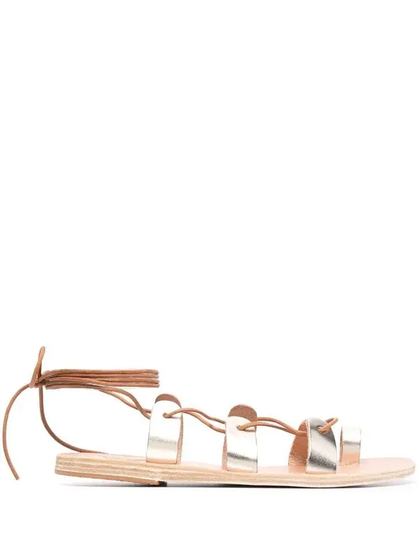 ANCIENT GREEK SANDALS Alcyone Lace-up Sandals - Metallic