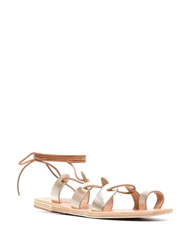 ANCIENT GREEK SANDALS Alcyone Lace-up Sandals - Metallic