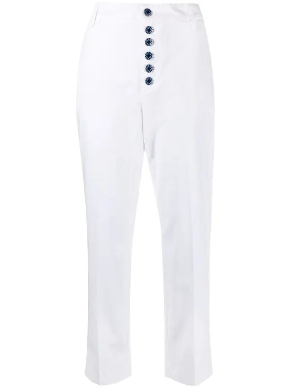 DONDUP Front-button Cropped Trousers