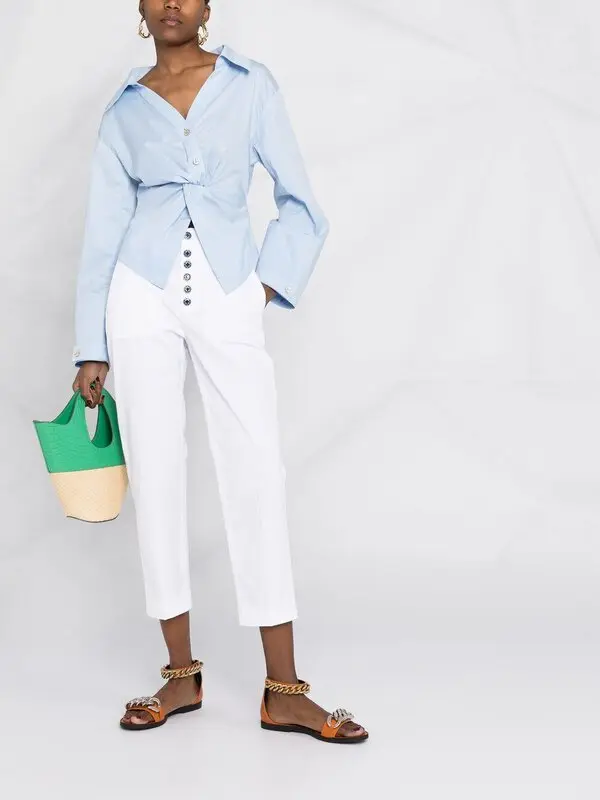 DONDUP Front-button Cropped Trousers
