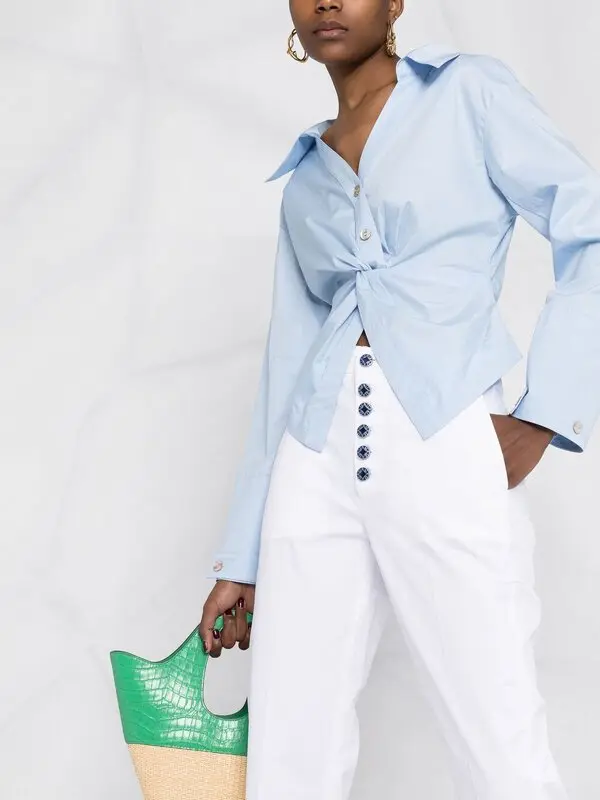 DONDUP Front-button Cropped Trousers
