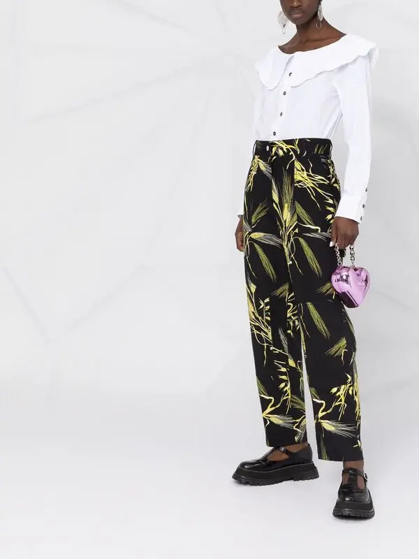 MSGM Leaf-print Trousers