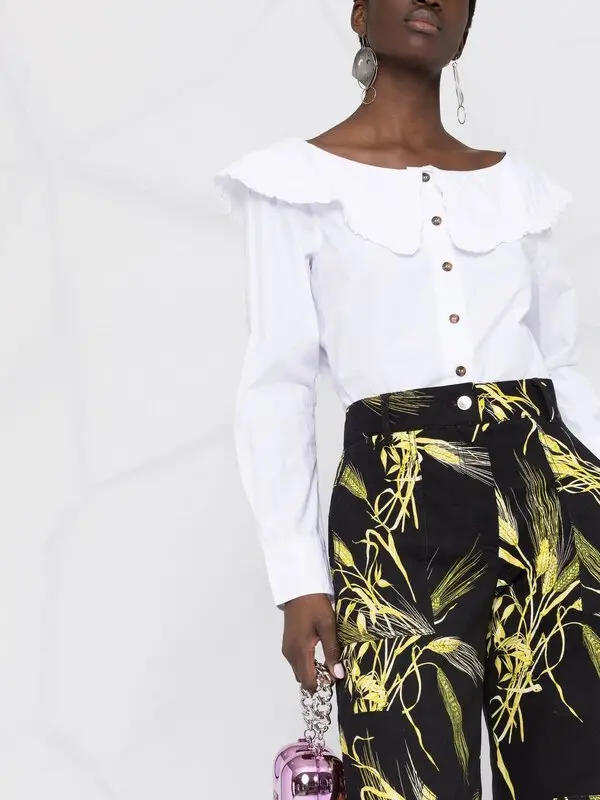 MSGM Leaf-print Trousers