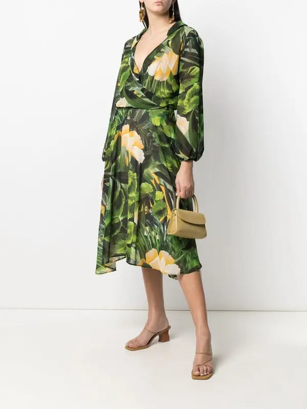 Liu Jo Tropical-print Midi Dress