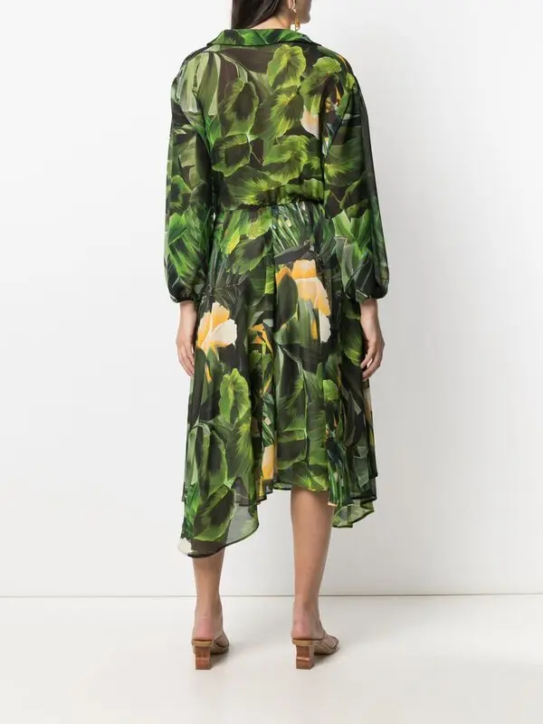 Liu Jo Tropical-print Midi Dress