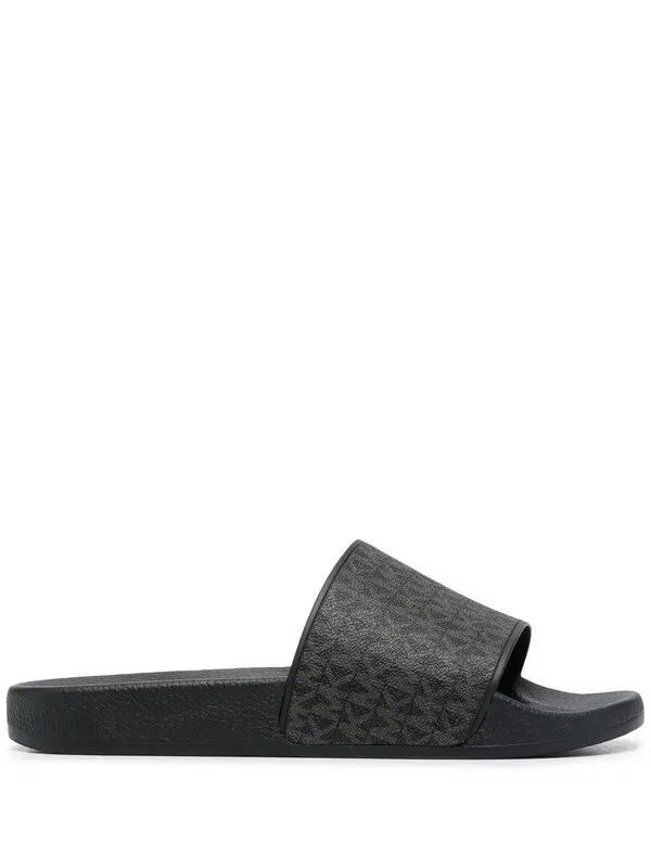 Michael Kors Jake Monogram Logo-print Slides