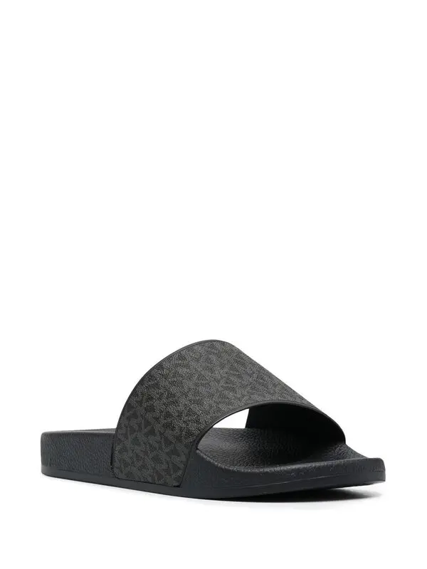 Michael Kors Jake Monogram Logo-print Slides