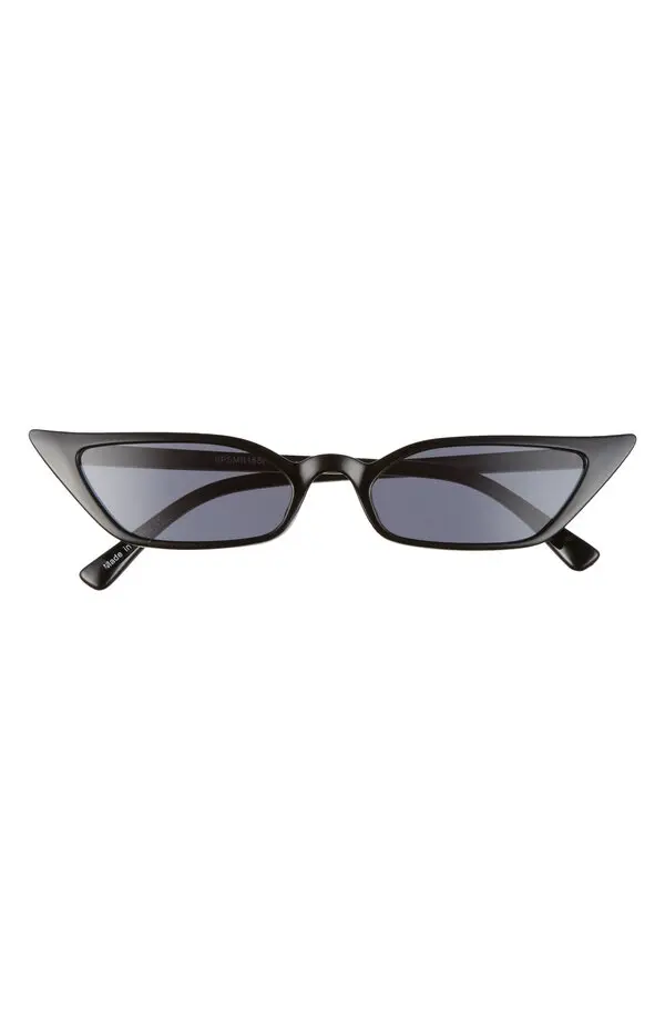 Bp. 51mm Super Slim Cat Eye Sunglasses - Black | Editorialist display picture 2