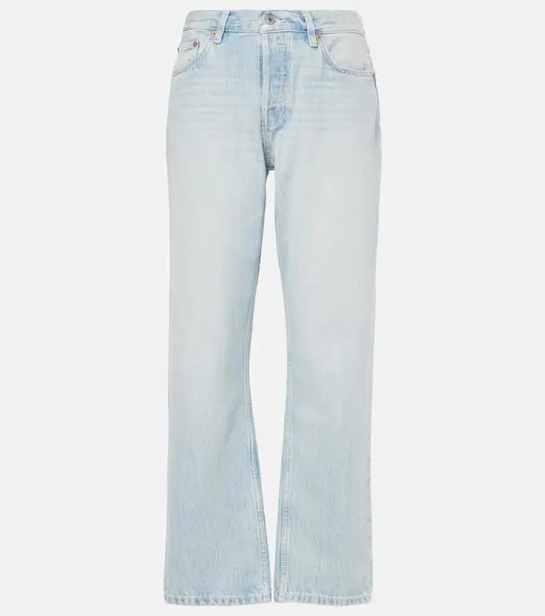 RE/DONE Mid-rise Straight-leg Jeans - Blue