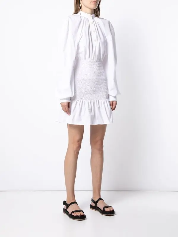 Anna Quan Vittoria Fitted Shirt Dress - White | Editorialist