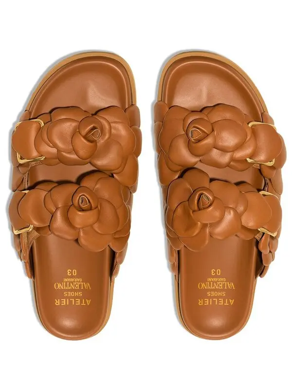 Valentino Garavani Atelier 03 Rose Edition Sandals - Brown