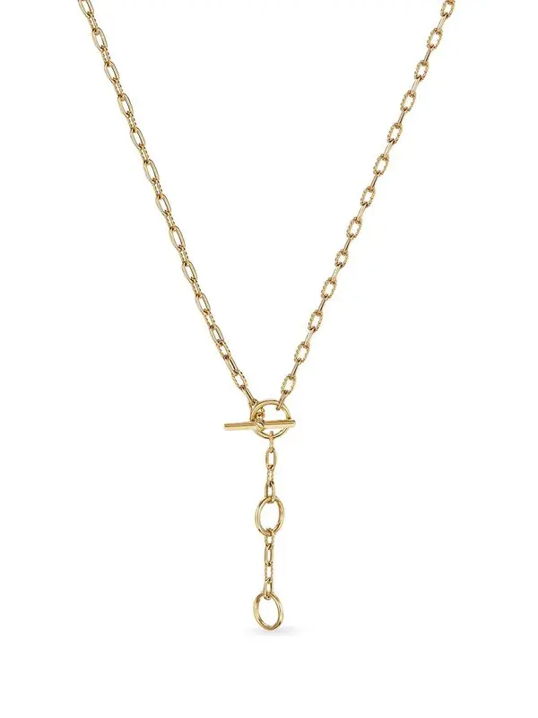 David Yurman 18kt Yellow Dy Madison Three Ring Chain Necklace - Gold