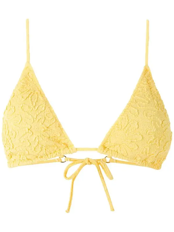 CLUBE BOSSA Aava Jacquard Bikini Top - Yellow