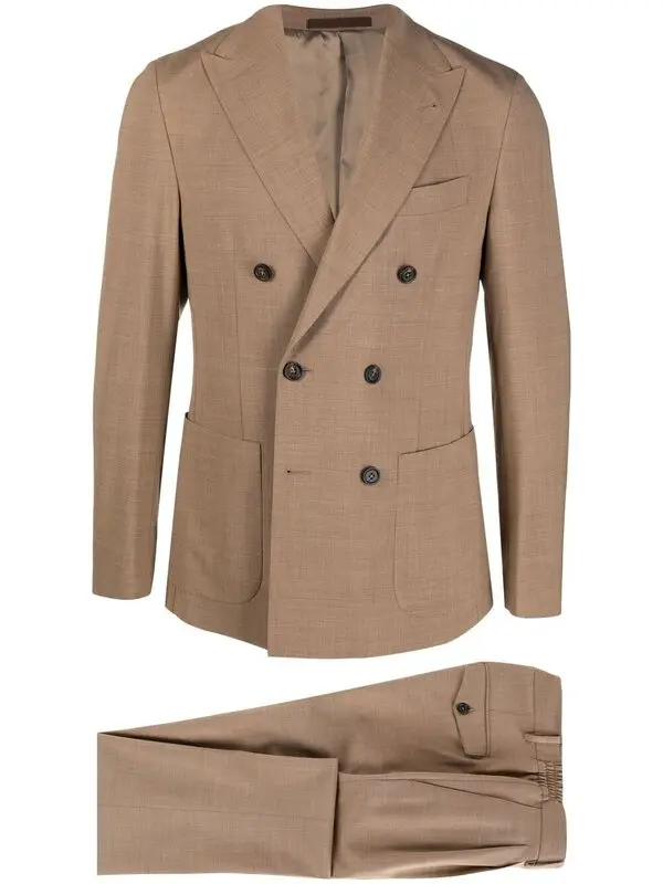 Eleventy Peak-lapels Double-breasted Suit