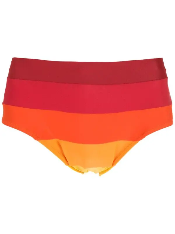 AMIR SLAMA Panelled Gradient Swimming Trunks - Orange