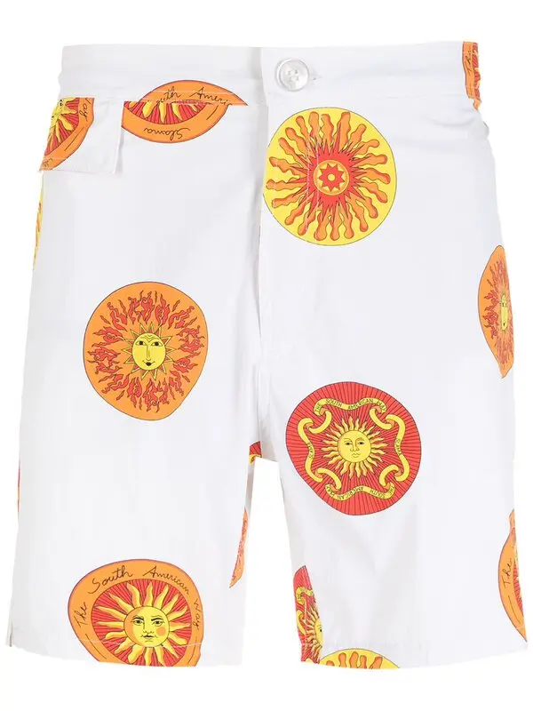 AMIR SLAMA Sol Print Shorts - White