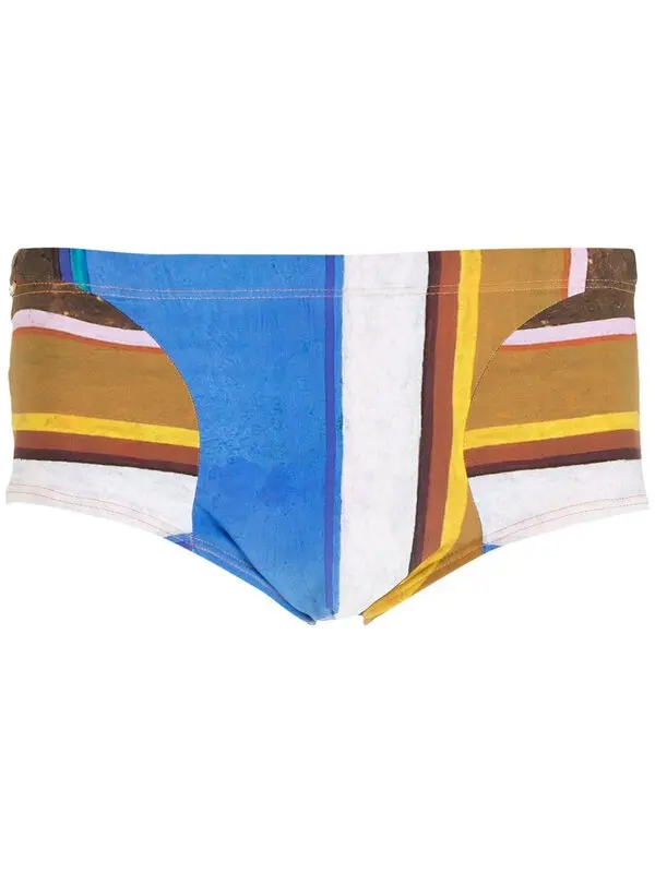 AMIR SLAMA Striped Swimming Trunks - Multicolour