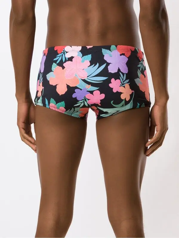AMIR SLAMA Hibiscus Swimming Trunks