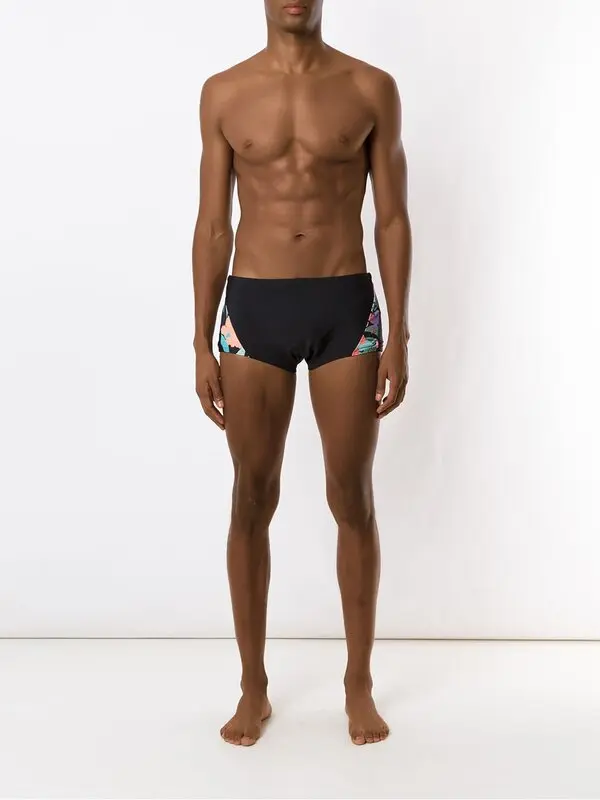 AMIR SLAMA Hibiscus Print Swimming Trunks
