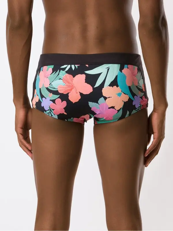 AMIR SLAMA Hibiscus Swimming Trunks