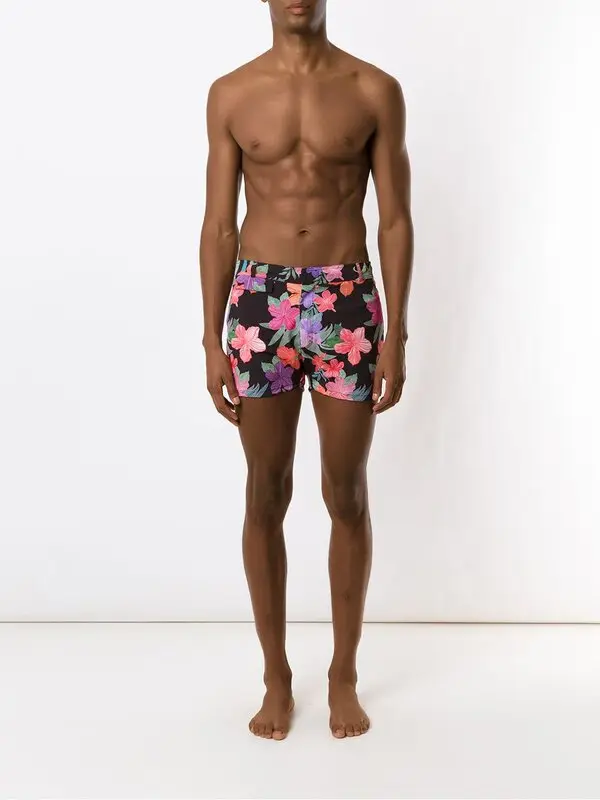 AMIR SLAMA Hibiscus Print Shorts