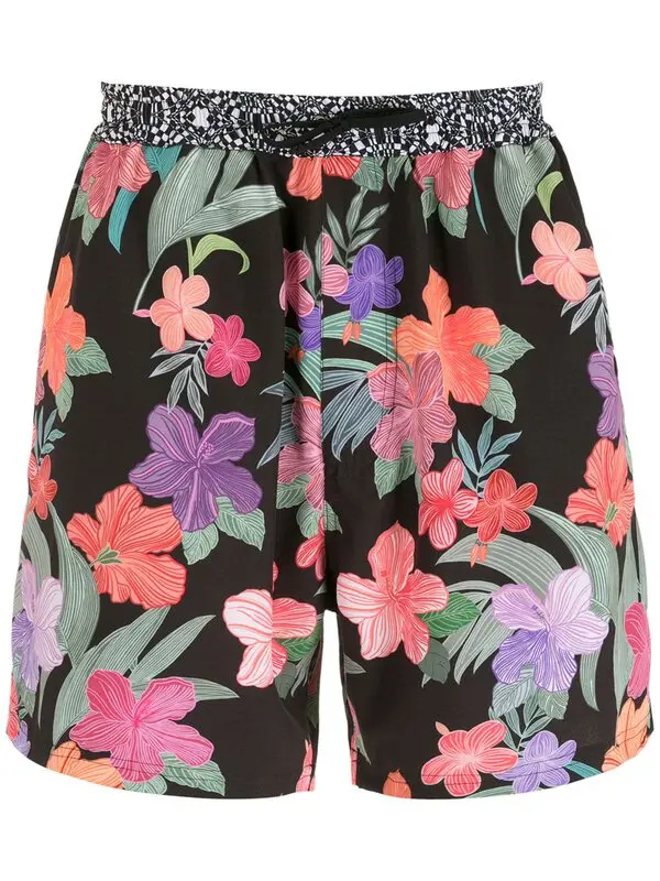 AMIR SLAMA Print Hibiscus Shorts - Multicolour