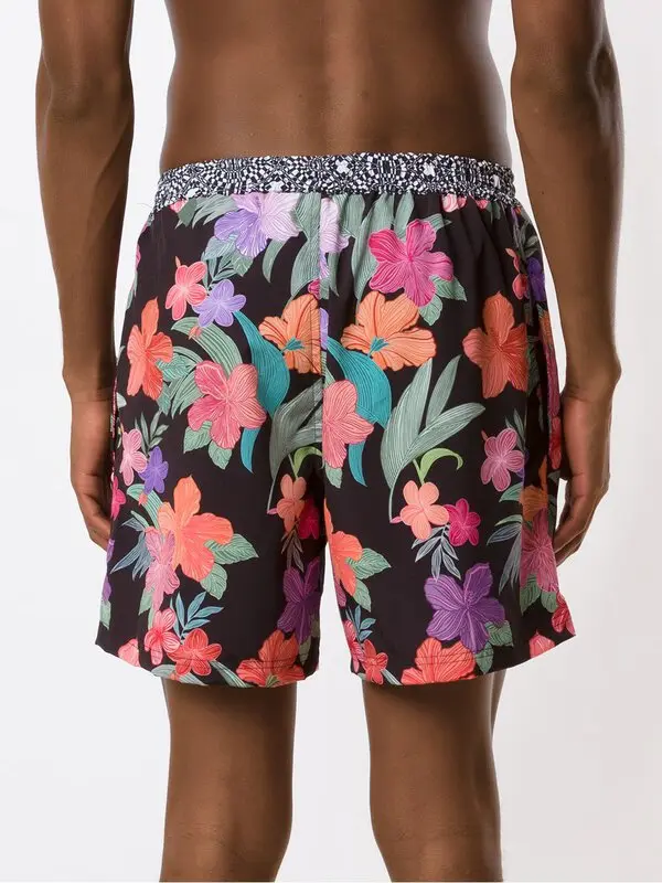 AMIR SLAMA Print Hibiscus Shorts