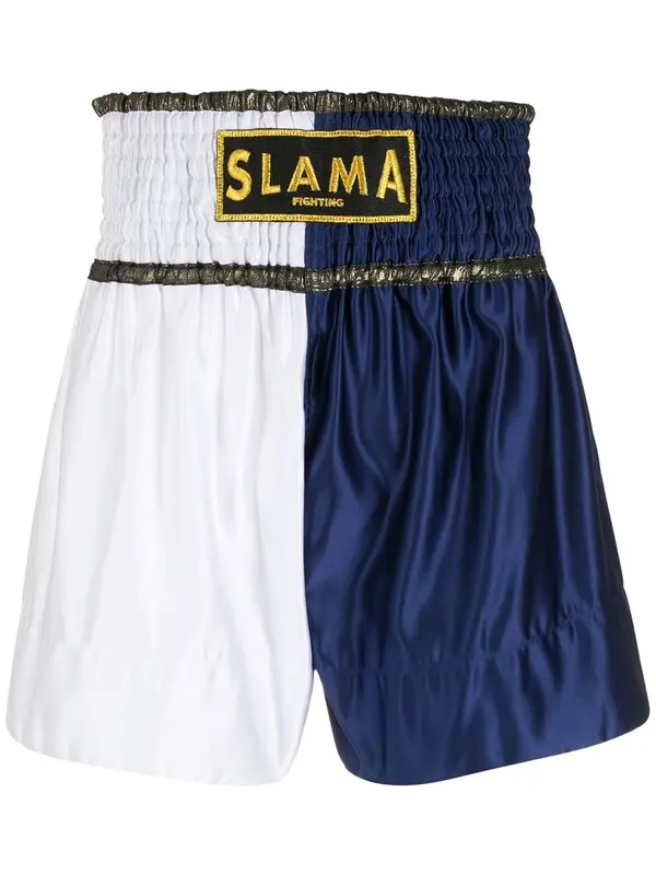 AMIR SLAMA Logo Luta Shorts - Blue