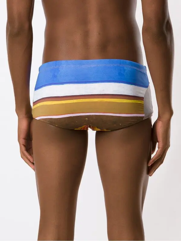 AMIR SLAMA Striped Swimming Trunks