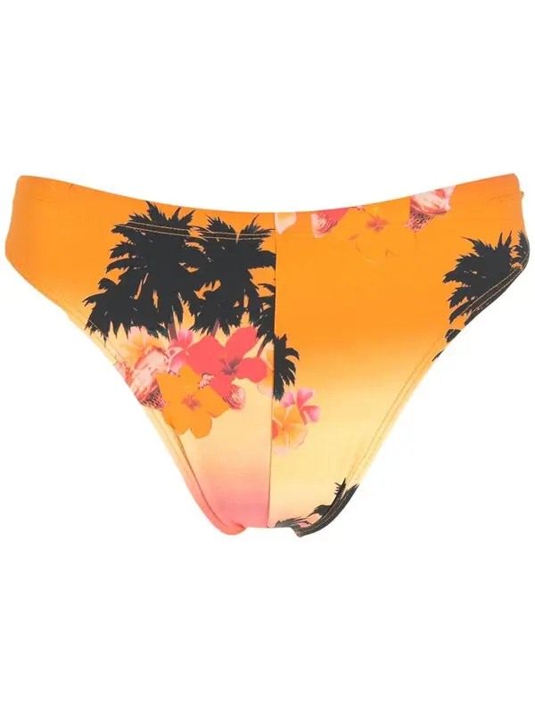 AMIR SLAMA Ilha De Hibiscus High-leg Trunks - Multicolour